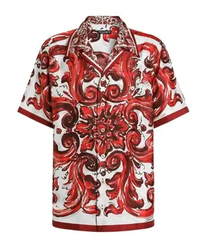 Dolce & Gabbana Collared Short-sleeved Shirt - Multicolor
