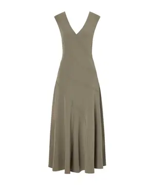 Proenza Schouler Romana Pleated Dress - Gray