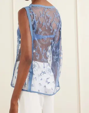 SIR. Embroidered Tulle Vest