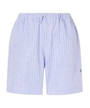 ANINE BING Striped Shorts - Blue