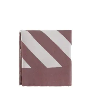 Brunello Cucinelli Diagonal-stripe Silk Pocket Square - Brown