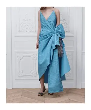Dior Mid-length Draped Asymmetrical Bustier Dress
