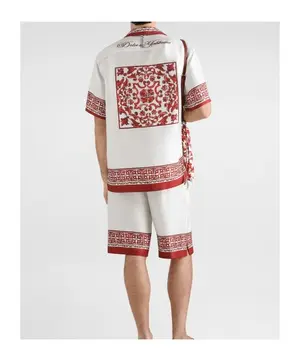 Dolce & Gabbana Dolce Gabbana Majolica-printed Jacquard Hawaii Shirt