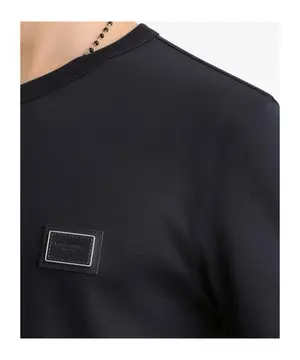 Dolce & Gabbana Logo Plaque Cotton T-shirt