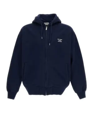 Drole De Monsieur Not From Paris Madame" Drawstring Hoodie - Black