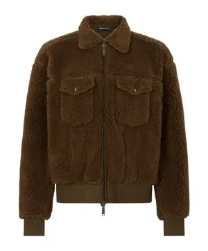 Dsquared2 Teddy Oversized Jean Jacket - Brown