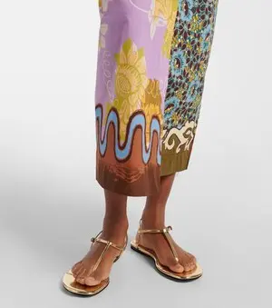ALEMAIS Arnie Printed Cotton Wrap Skirt