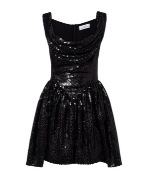 VIVIENNE WESTWOOD Mini Sequined Draped Corset Dress - Black
