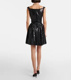VIVIENNE WESTWOOD Mini Sequined Draped Corset Dress