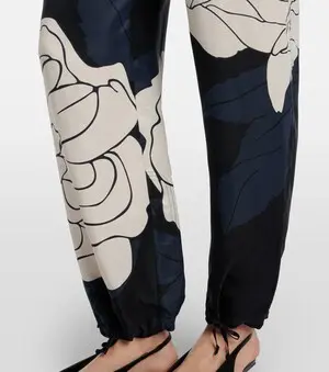 Victoria Beckham Floral Twill Cargo Pants
