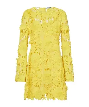LEO Suzanne Lace Minidress - Yellow