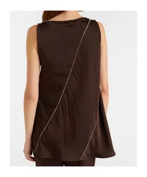 JIL SANDER Embellished Satin Top