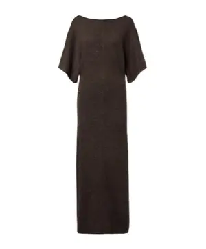 Staud Amelie Wool-blend Maxi Dress - Black