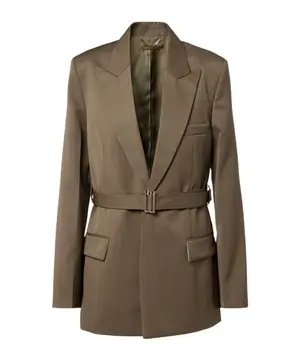 Victoria Beckham Long-sleeved Suit Jacket - Brown