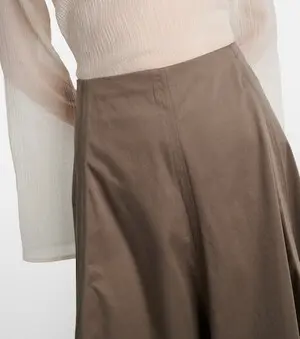 Proenza Schouler Janan Cotton-blend Sateen Midi Skirt