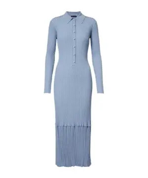Proenza Schouler Luiza Ribbed-knit Sweater Dress - Blue