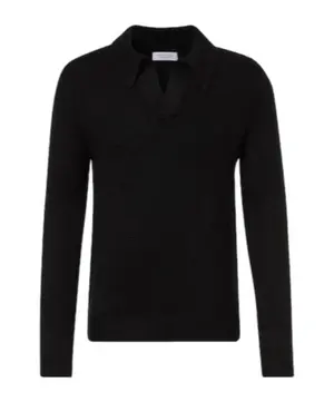 Gabriela Hearst Cashmere Polo Sweater - Black