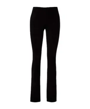 Stouls Suede Flared Pants - Black