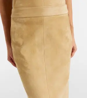 Stouls Taylor Suede Pencil Skirt
