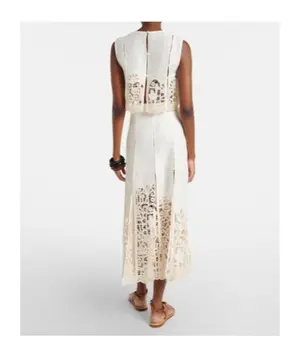 ALEMAIS Rosemary Linen-blend Midi Skirt