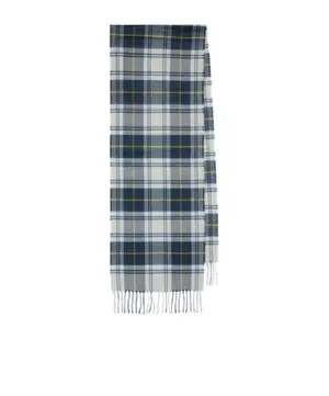 Dunhill Tartan Cashmere Scarf - Gray
