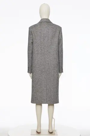 Valentino Garavani Single-breasted Wool Coat With All-over Chevron Pattern