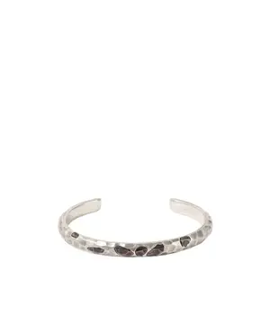 Giorgio Armani Sterling Hammered Cuff Bracelet - Silver