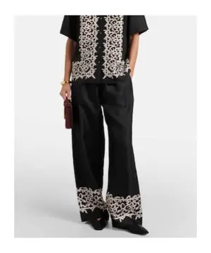 Rebecca Vallance Silk Wide-leg Pants