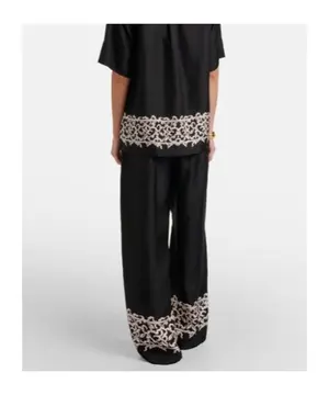 Rebecca Vallance Silk Wide-leg Pants