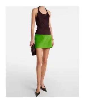 Stouls Cherry Halterneck Suede Top