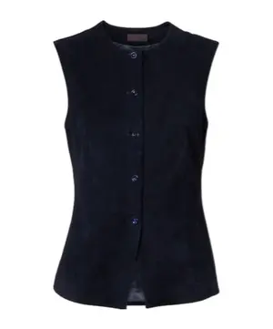 Stouls Casino Suede Vest - Black