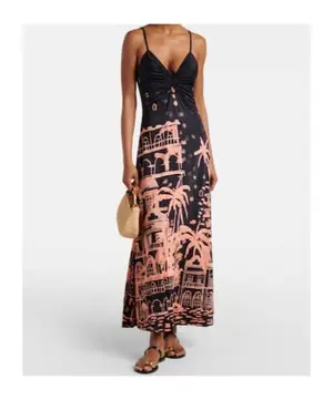 Johanna Ortiz Printed Jersey Maxi Dress