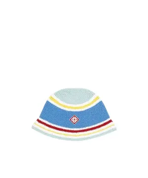 Casablanca Stripe Crochet Hat - Blue