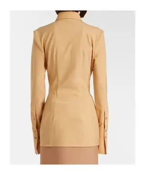 MUGLER Pleated Button-down Shirt