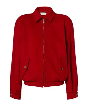 Magda Butrym Wool Bomber Jacket - Red
