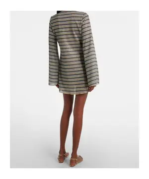Oseree Lumière Striped Mini Dress