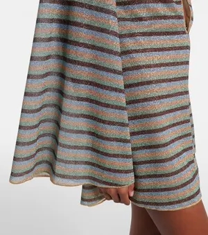 Oseree Lumière Striped Mini Dress