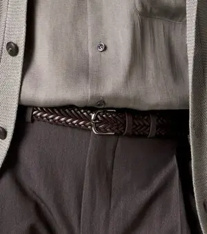 Giorgio Armani Braided Leather Belt