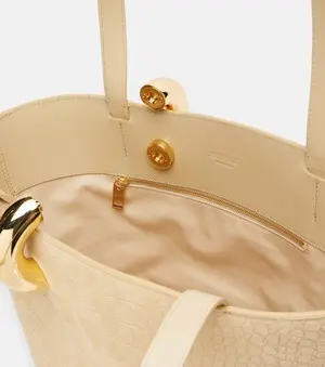 Jacquemus Le Bambola Croc-effect Suede Tote Bag