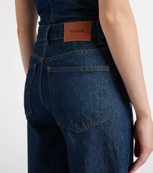 ROTATE BY BIRGER CHRISTENSEN High-waisted Snap-button Jeans