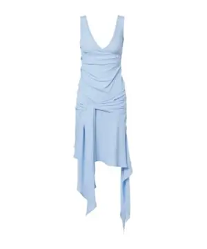 Attico Draped Crêpe Minidress - Blue