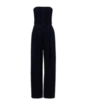 AGOLDE Agyness Denim Bustier Jumpsuit - Black