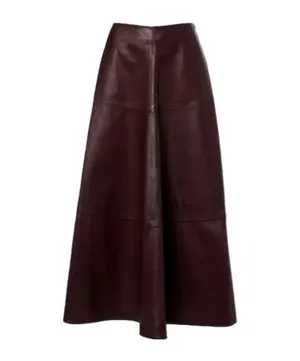 Altuzarra Varda Leather Maxi Skirt - Black