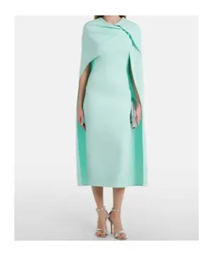 SAFIYAA LONDON Oria Cape Midi Dress