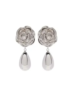Magda Butrym Floral Drop Earrings - Gray