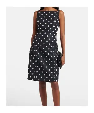 PATOU Polka-dot Faille Minidress