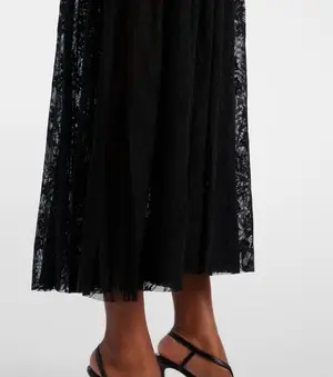 Norma Kamali Floral Lace Slip Dress