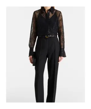 Nina Ricci Sequined Lace Shirt
