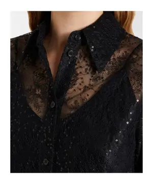 Nina Ricci Sequined Lace Shirt