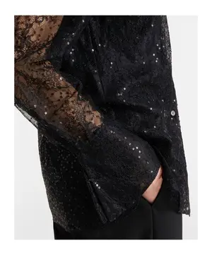 Nina Ricci Sequined Lace Shirt
